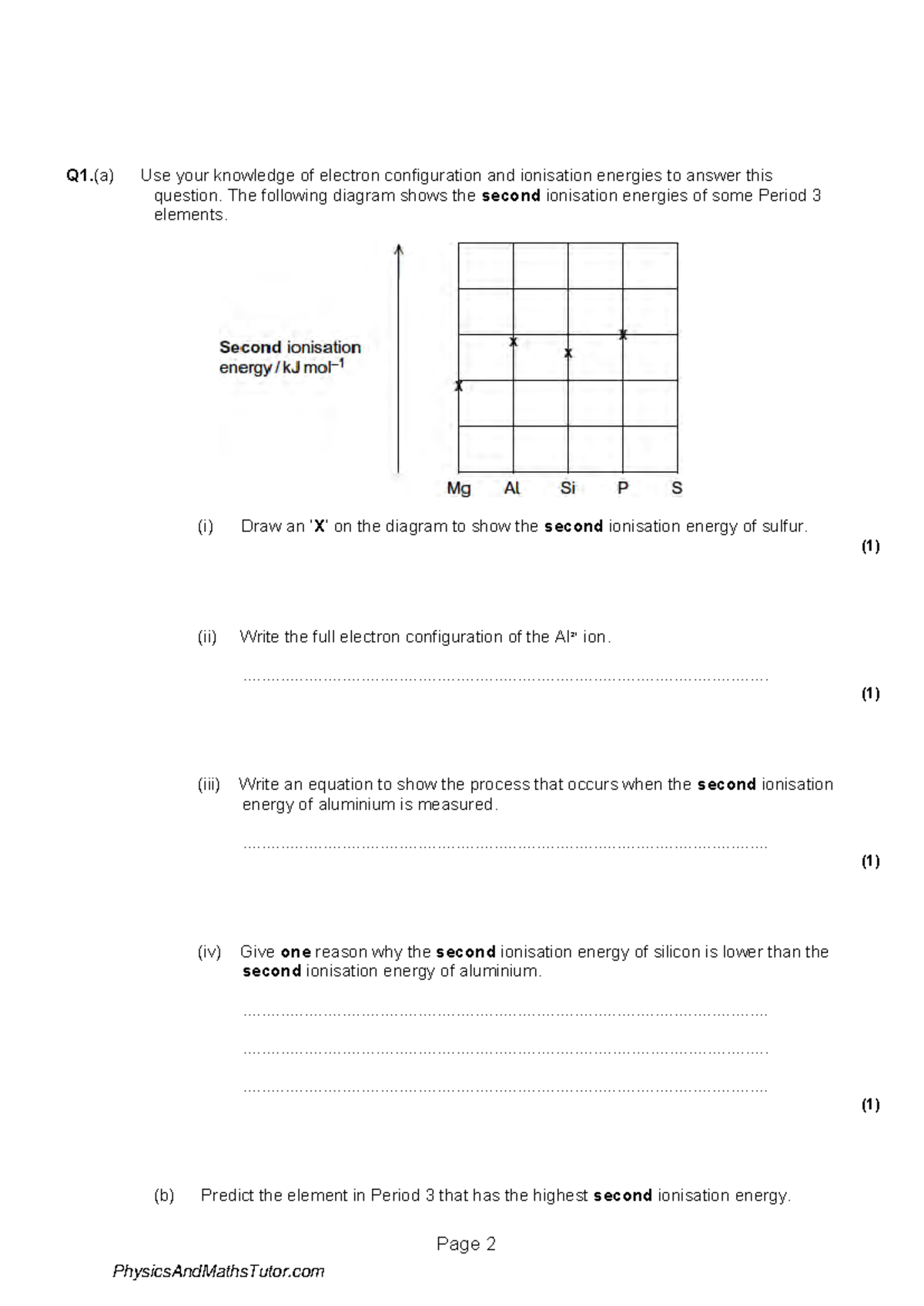 Electron Configuration and Ionisation Energies QP (2) - Studocu