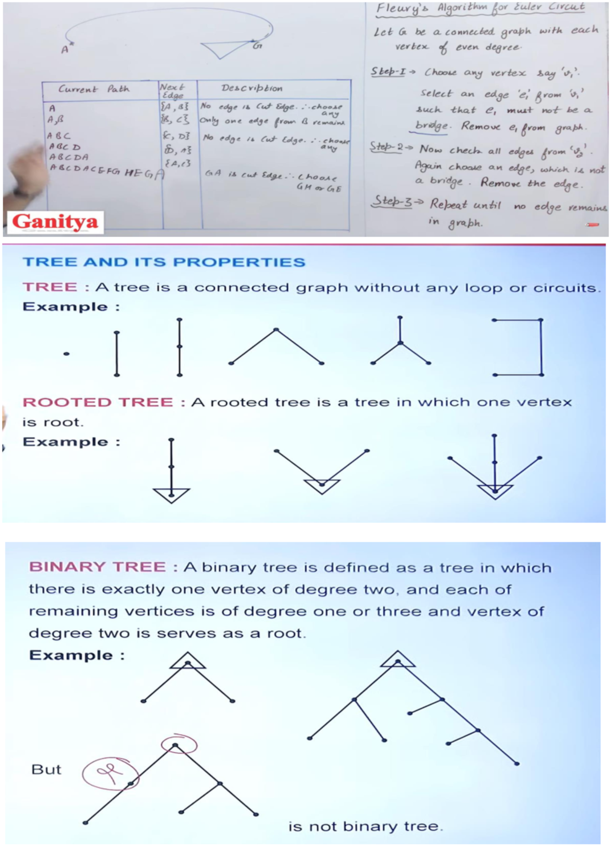 Discrete Mathematics: Algorithms for Euler Circuits and Trees - Studocu