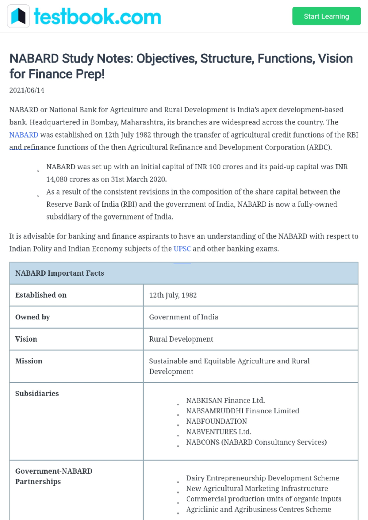 NABARD Overview: Functions, Roles, and Significance in Agriculture ...