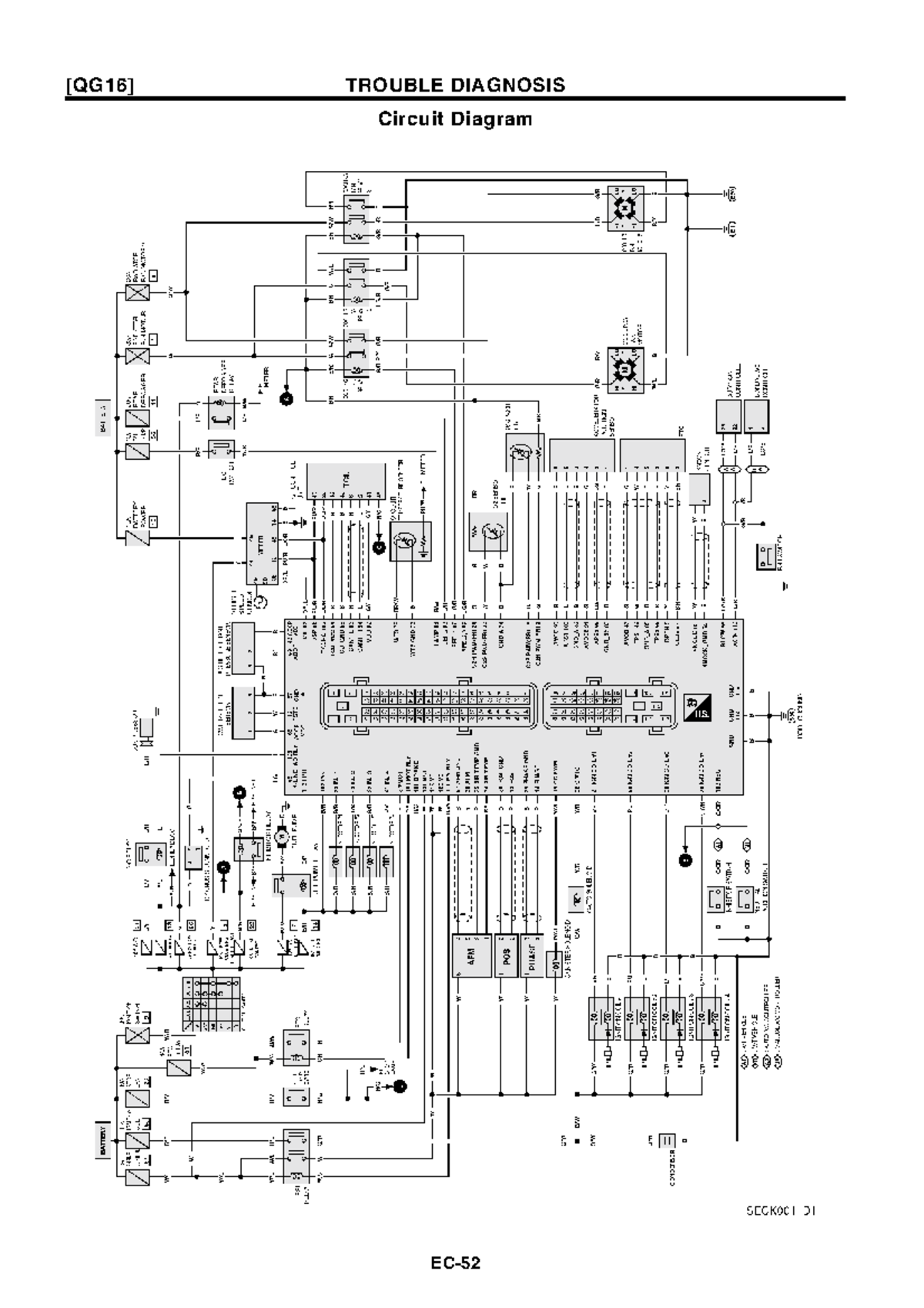 TROUBLE DIAGNOSIS: ECM Connector Terminal Layout & Reference Values ...