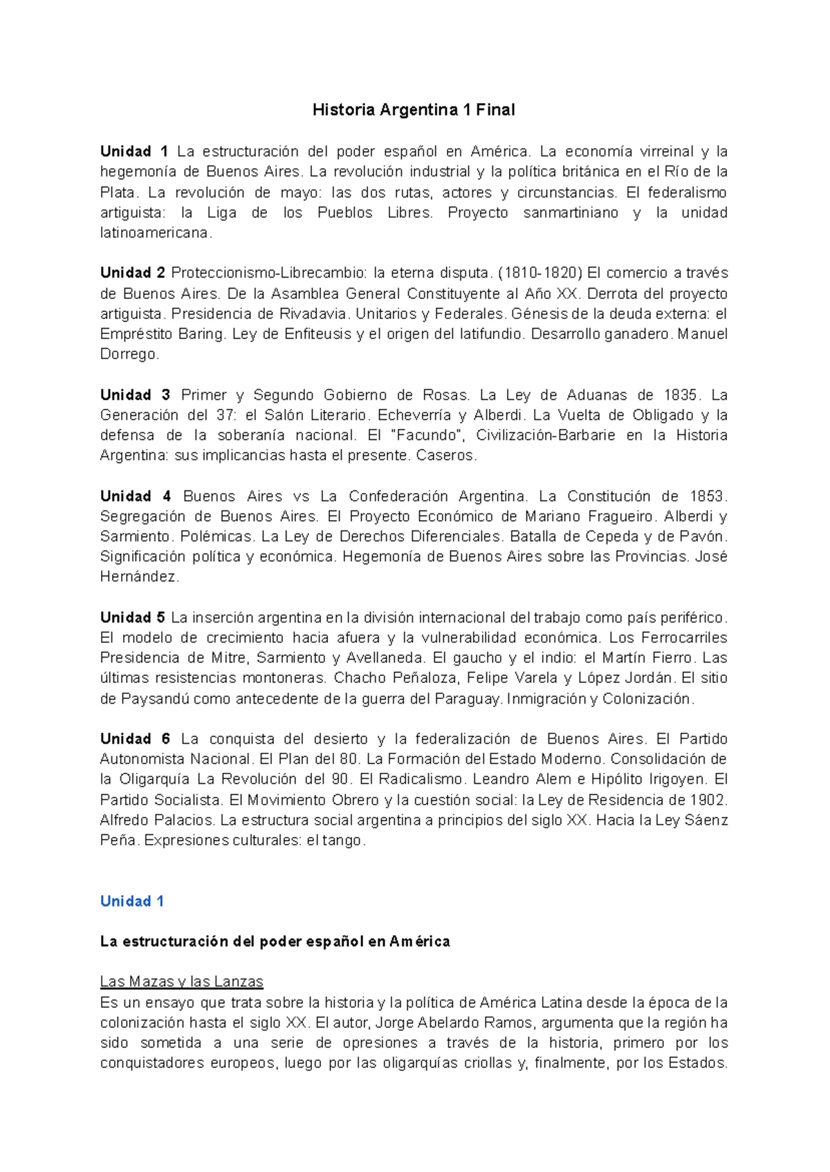 Historia Argentina II: La Unión Cívica Radical y el Peronismo (1912-1973) - Studocu