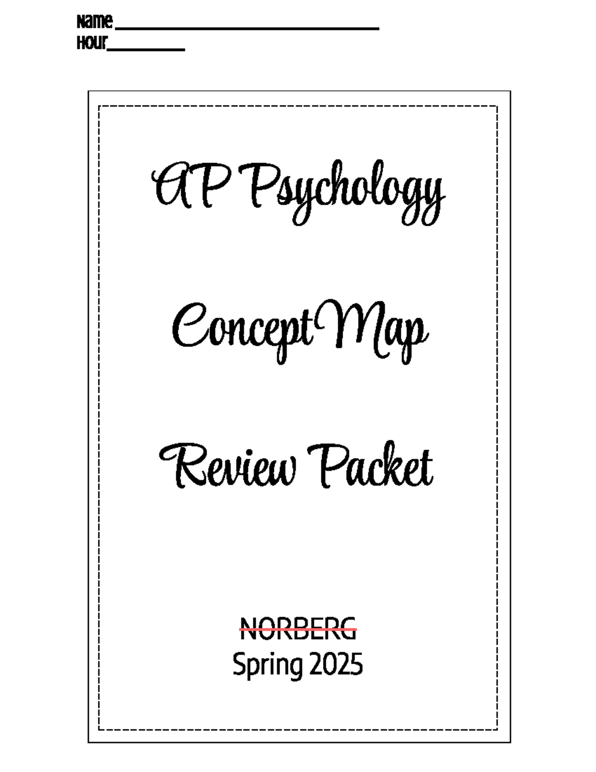 AP Psych 2025 Final Exam Concept Map Review Packet - Studocu