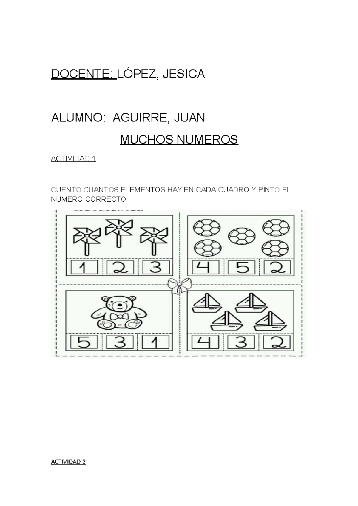 Muchos Números (1) - Actividades de Secuenciación y Conteo - Studocu