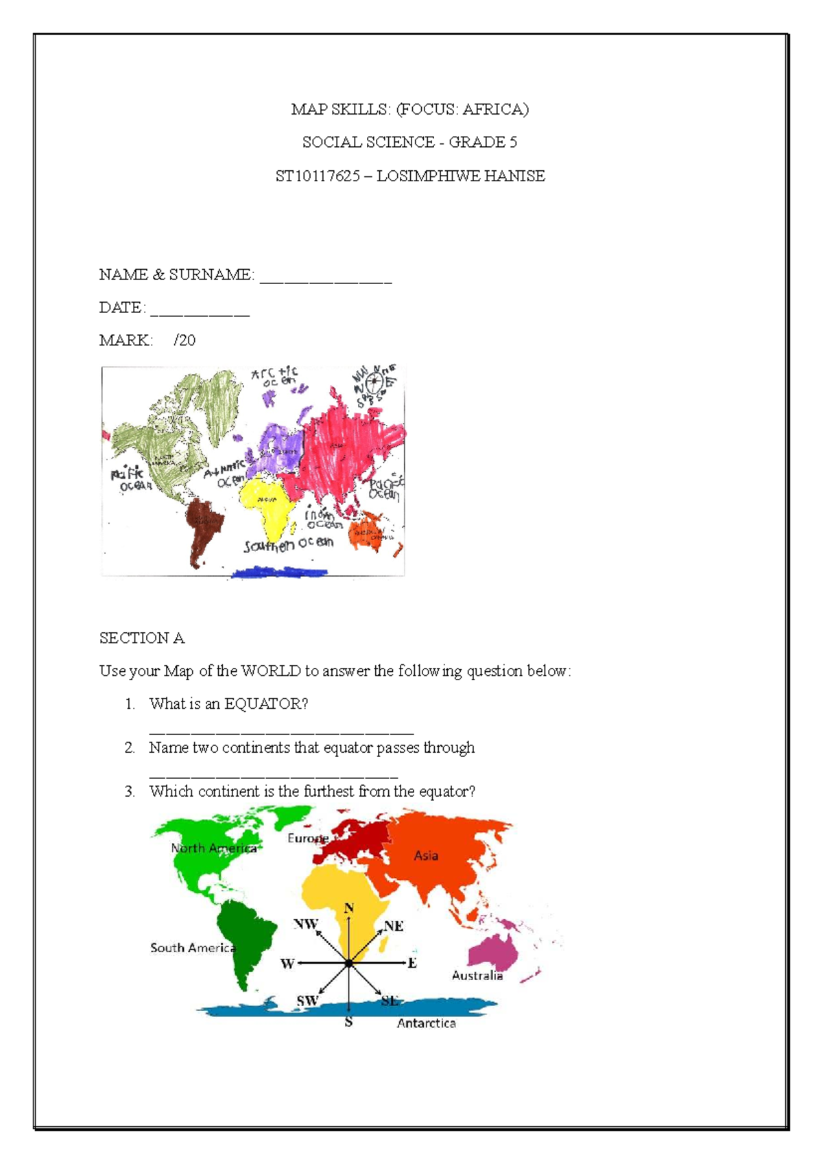 SS ICE - N/A - TISS6211 - MAP SKILLS: (FOCUS: AFRICA) SOCIAL SCIENCE ...