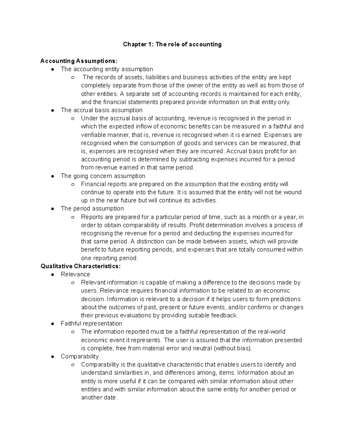 Chapter 1 The role of accounting - Chapter 1: The role of accounting ...