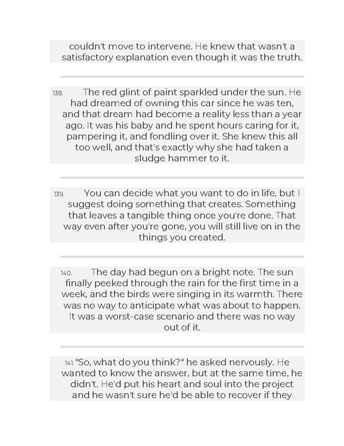 Creative Writing Excerpts: Exploring Dreams and Challenges - Studocu