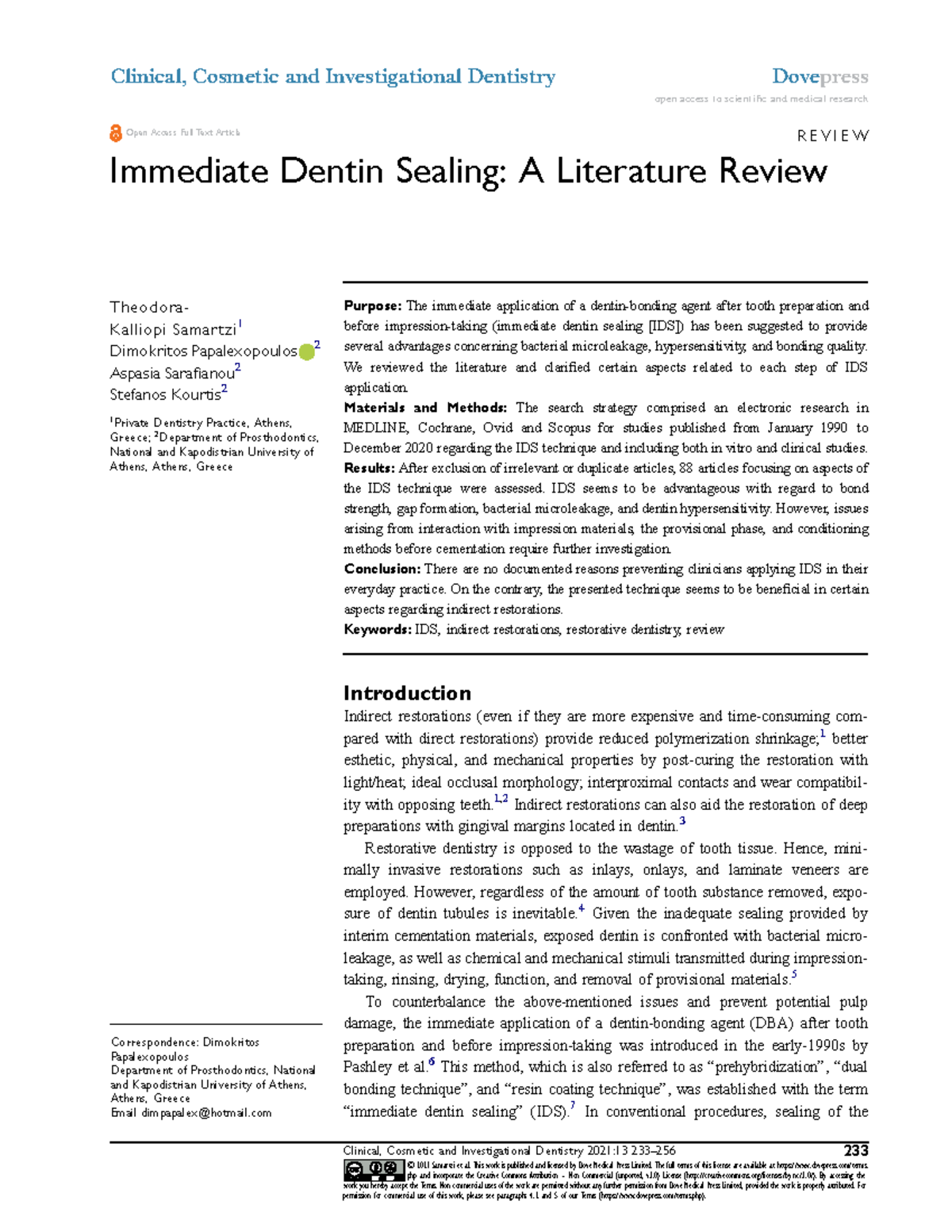 Immediate Dentin Sealing: A Comprehensive Review of IDS Techniques and ...