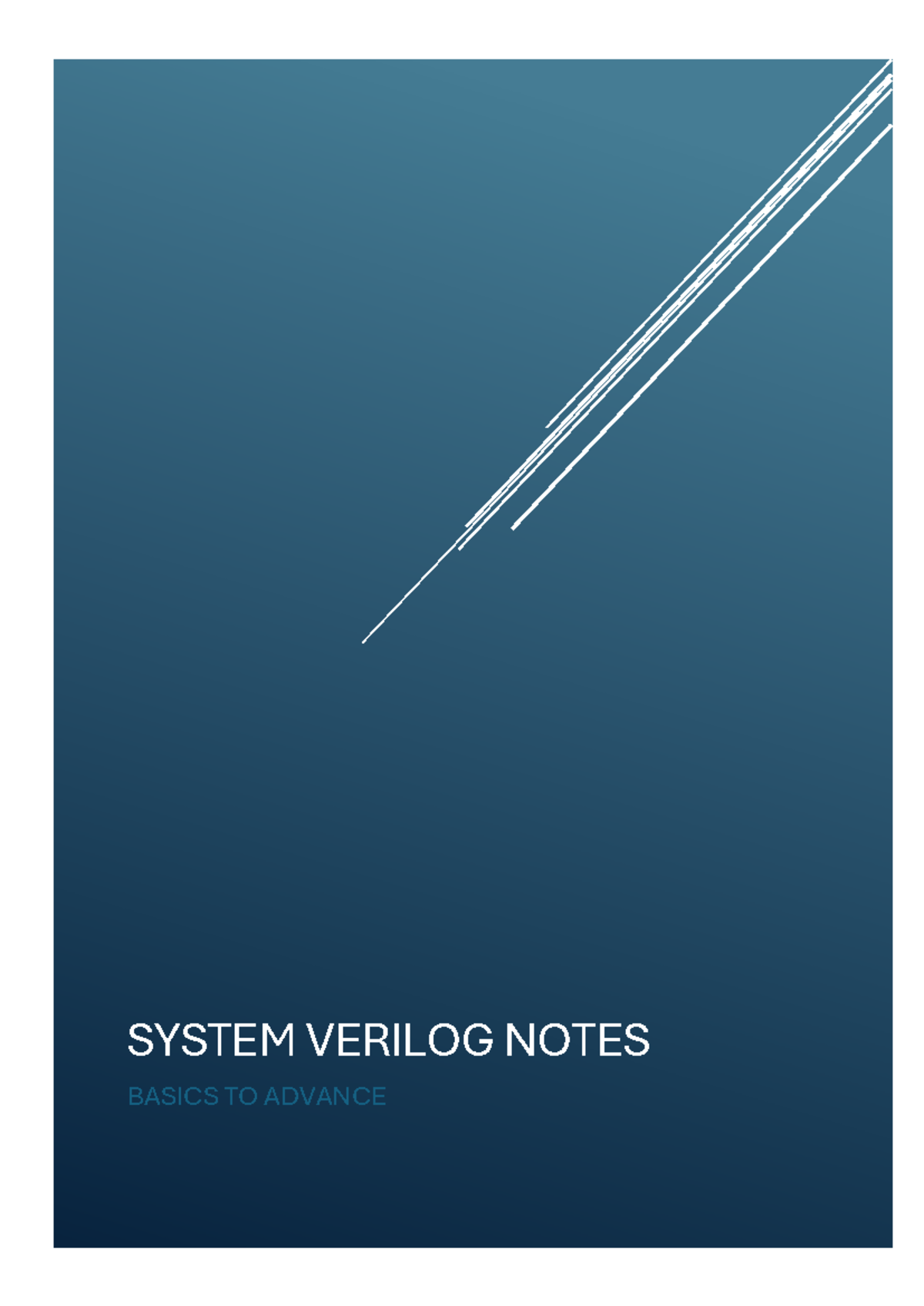 SV - System Verilog Notes: Basics to Advanced Signal Types - Studocu