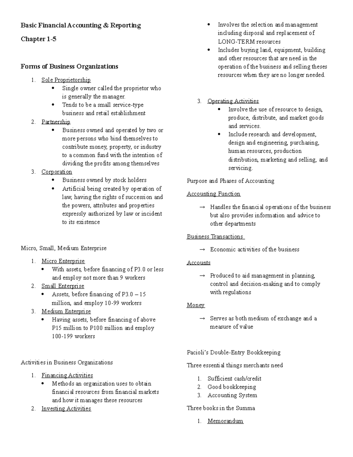 FAR Reviewer: Summary of BFAR Chapters 1-6 - Key Concepts & Principles ...
