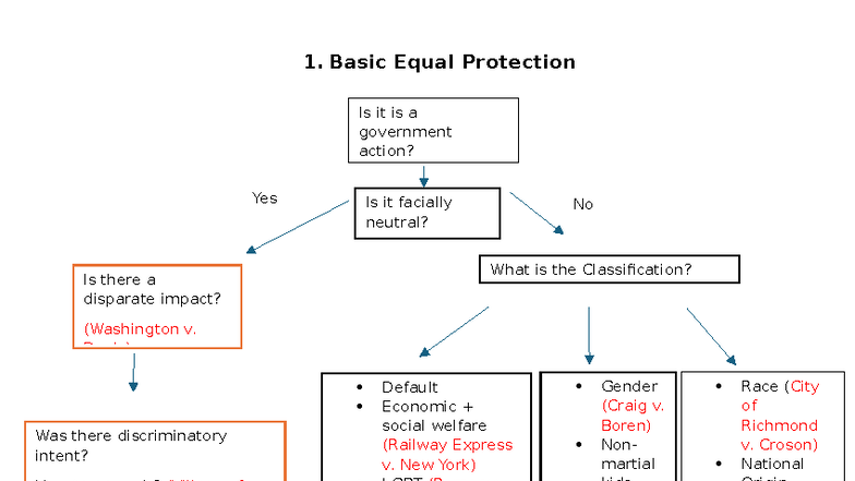 Constitutional Law Outline: Equal Protection & Fundamental Rights (Con ...