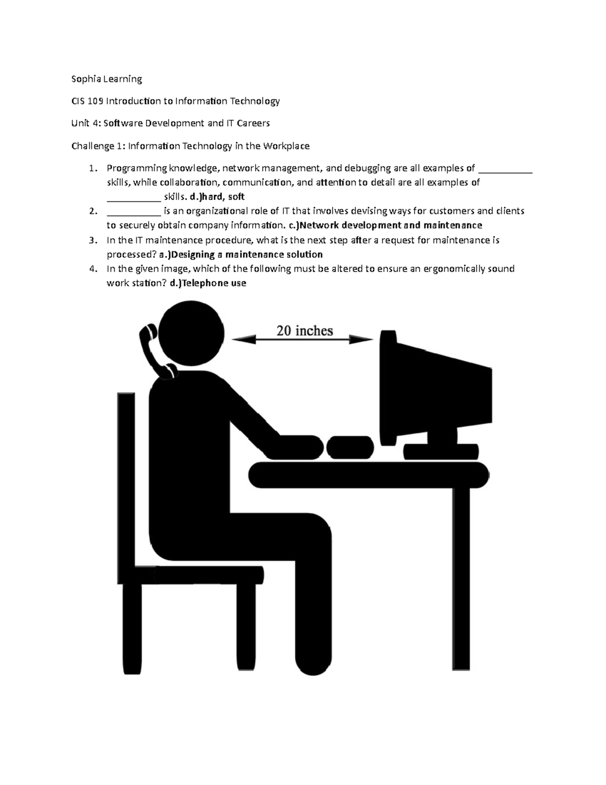 Introduction to Information Technology Unit 4 Challege Questions ...