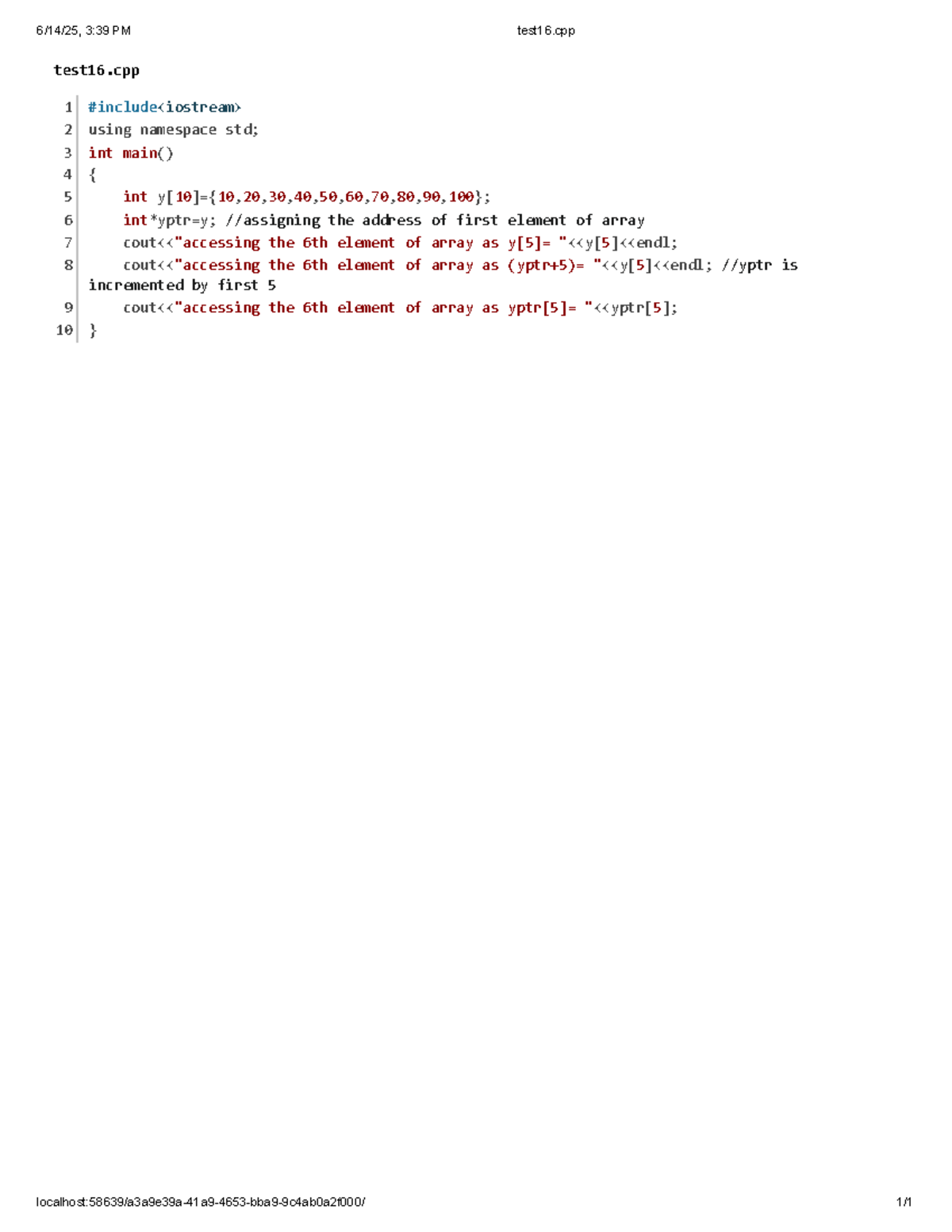 Test16 - I have edit the C++ programs into correct format. - test16 1 # ...
