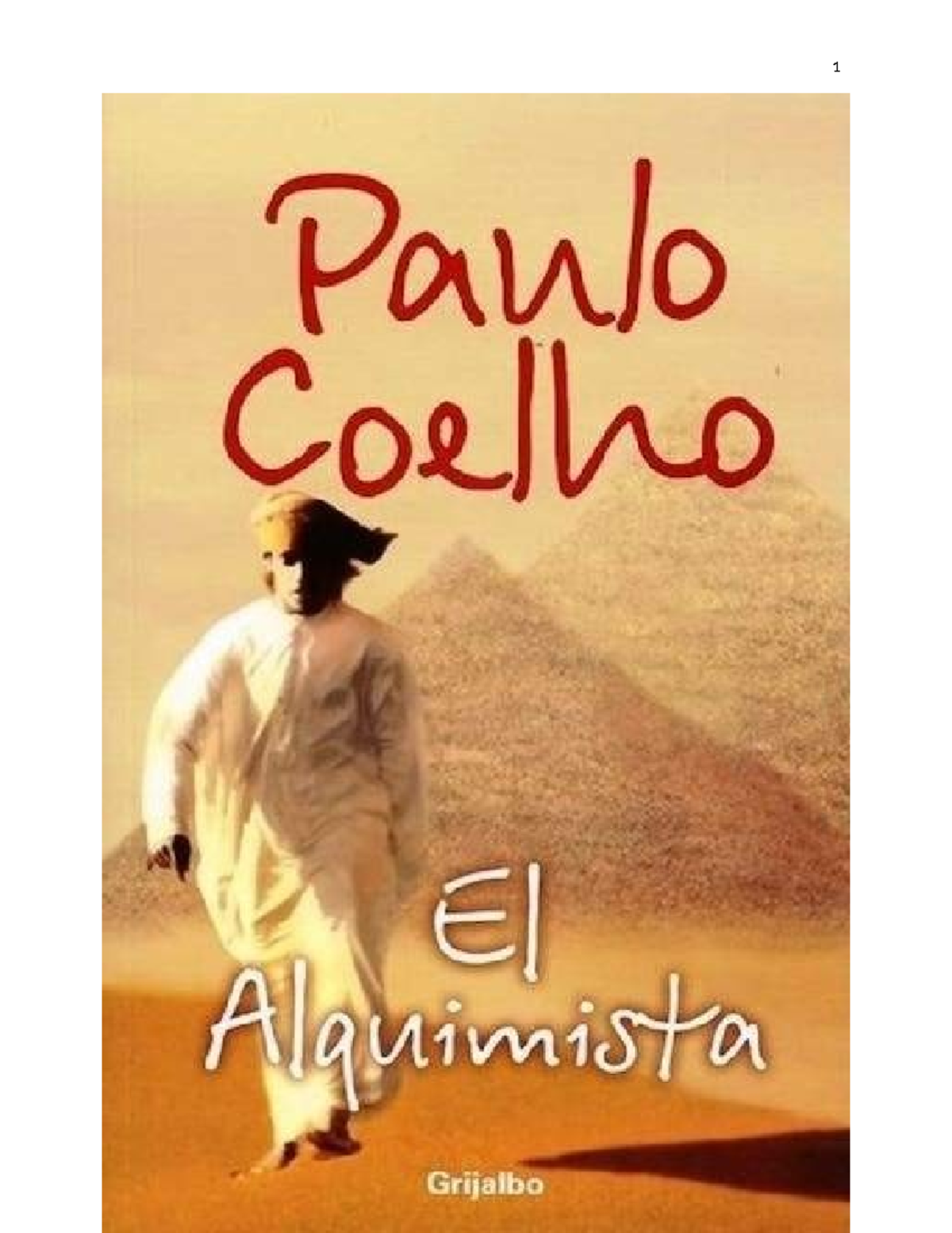 Informe de lectura: El alquimista de Paulo Coelho (1 2) - Studocu