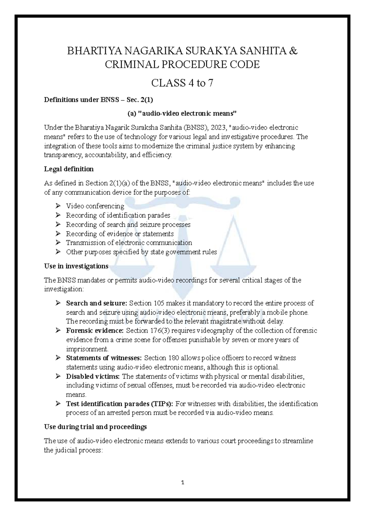 BNSS & CrPC Class 4 to 7: Key Definitions and Procedures Explained ...