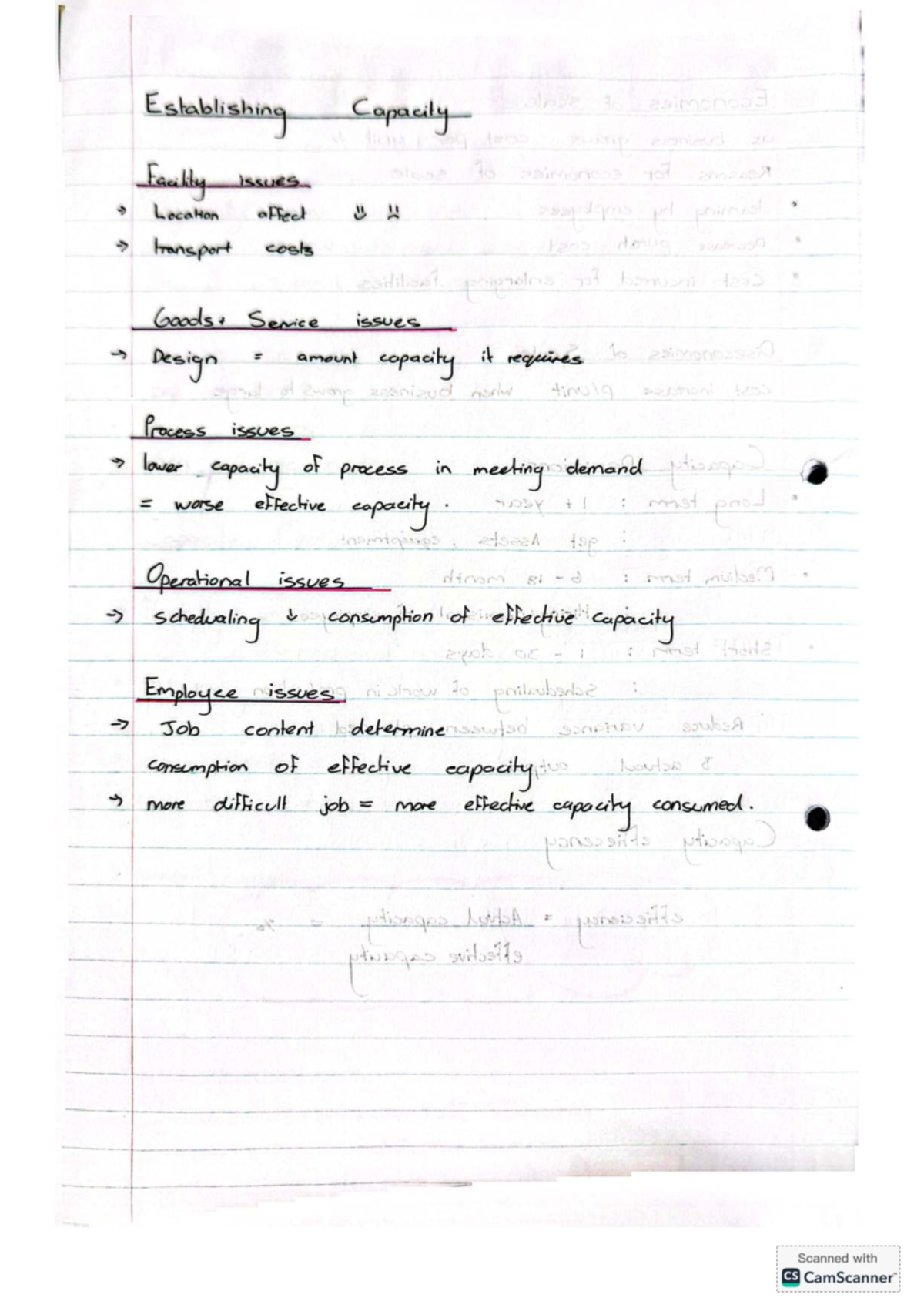 Capacity Management and Lean Systems Strategy - Studocu