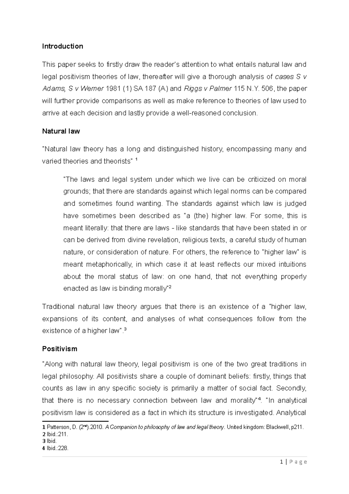 Intro to law group ass 2 final - Introduction This paper seeks to firstly draw the reader’s ...