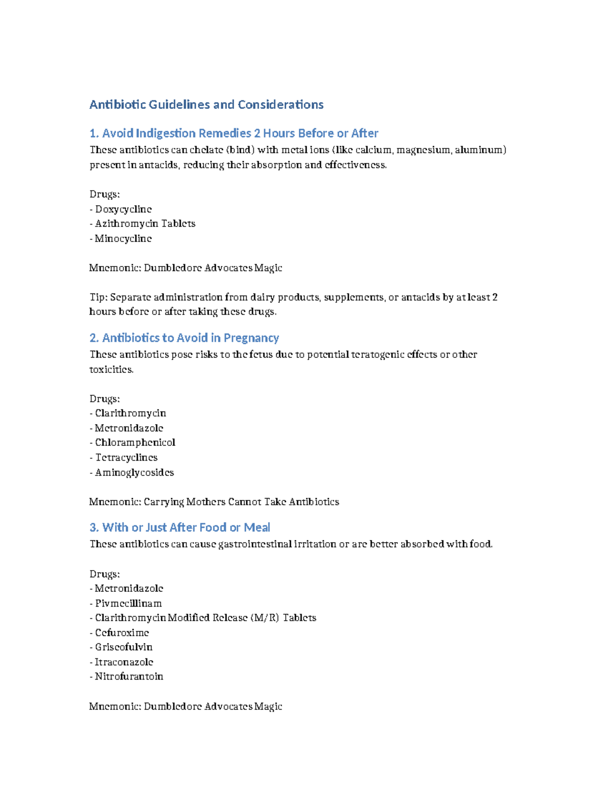 Antibiotic Guidelines: Key Considerations for Safe Use and ...