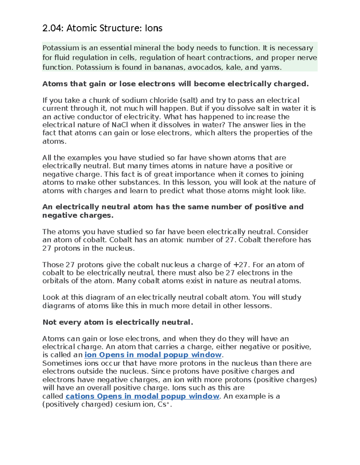 Understanding Ions: Cations and Anions in Atomic Structure (2.04) - Studocu