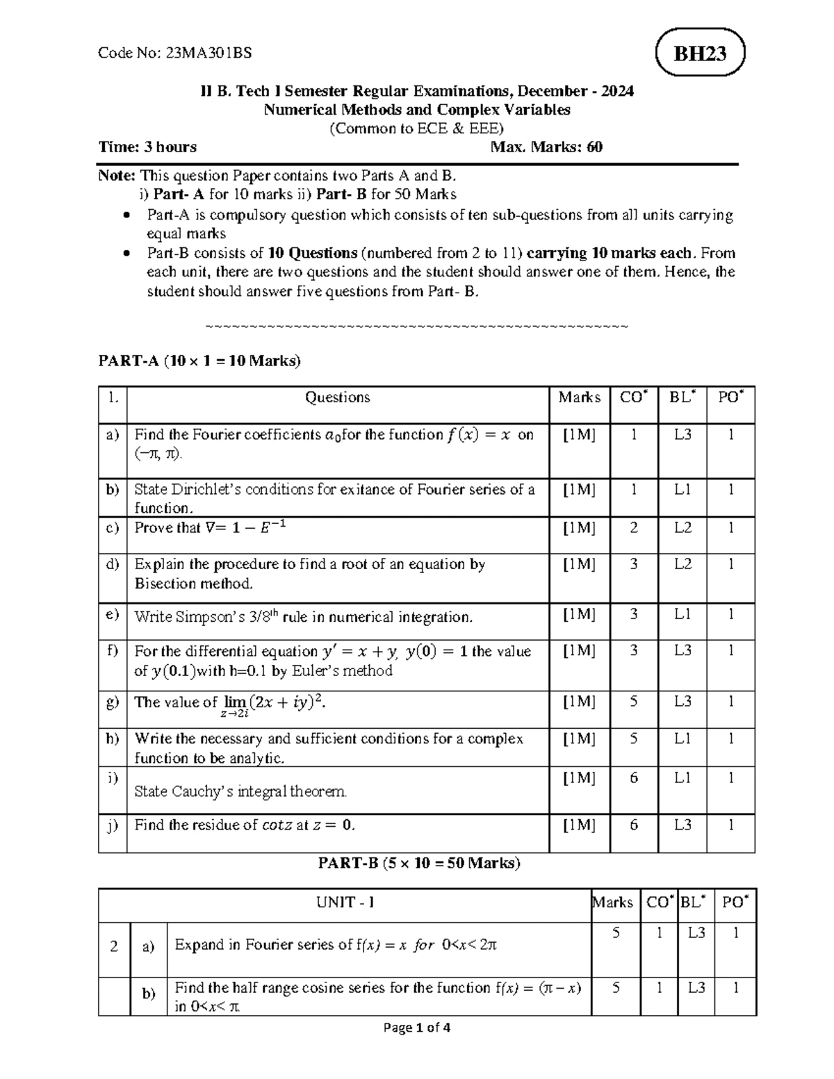 SYLLABUS for B.E. IV Year ECE (VII & VIII Sem) A19 Course Codes - Studocu
