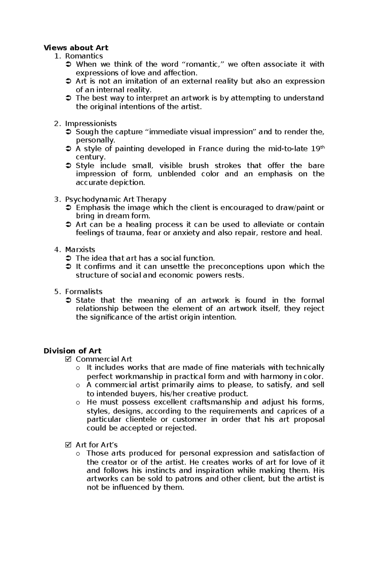 E. Module 4 - Comprehensive Overview of Visual Arts Concepts - Studocu