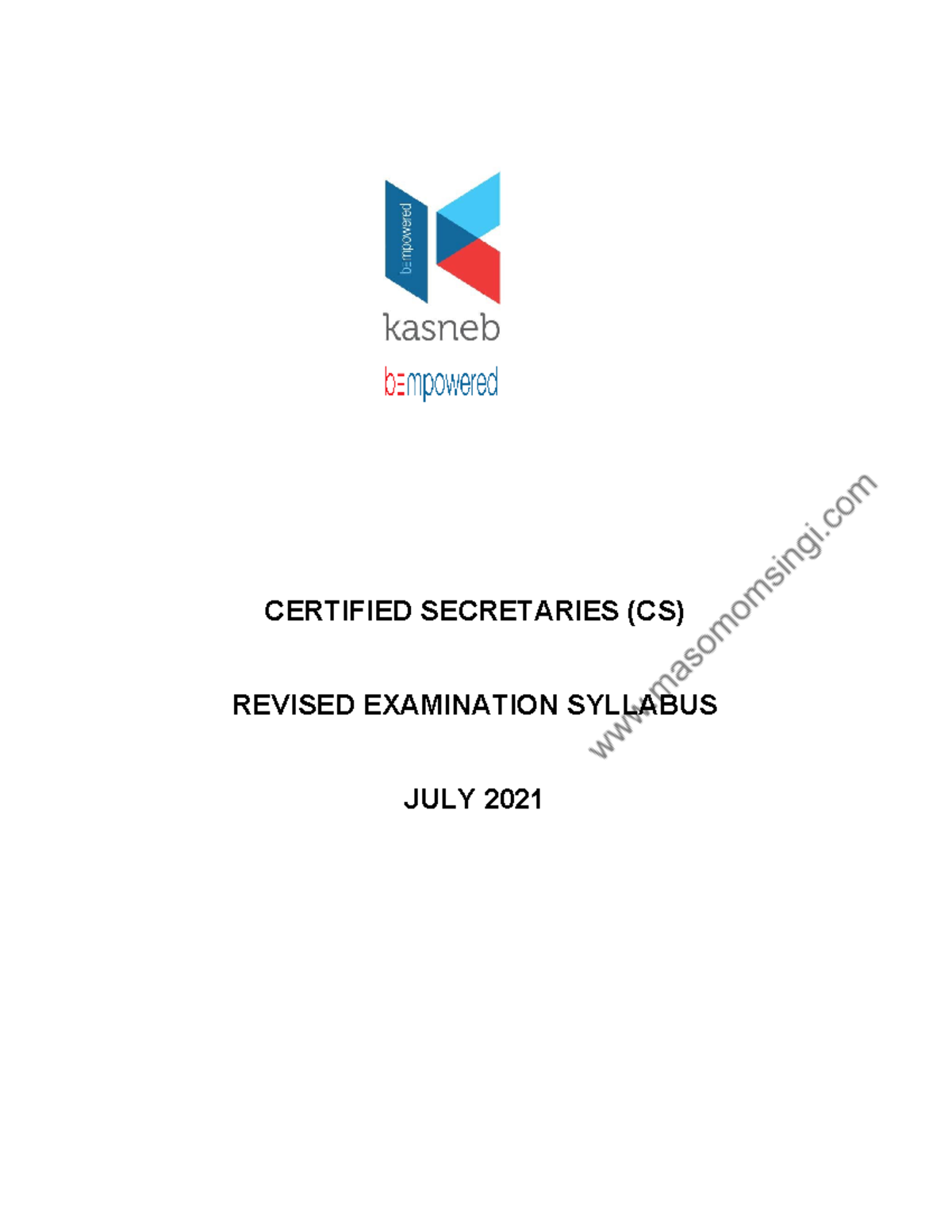 CS- Syllabus- Final- September-2021 watermark - CERTIFIED SECRETARIES ...