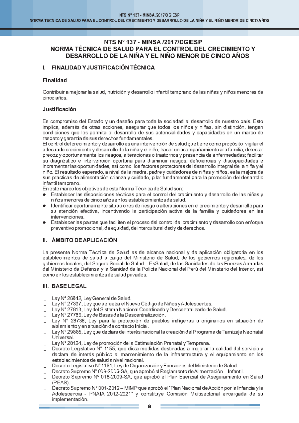 NTS 137: Norma Técnica de Salud para el Control del Crecimiento y ...