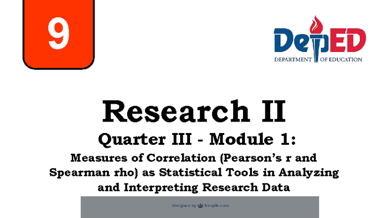 Q3_STE_Research_II_Module_1: Analyzing Correlation with Pearson ...