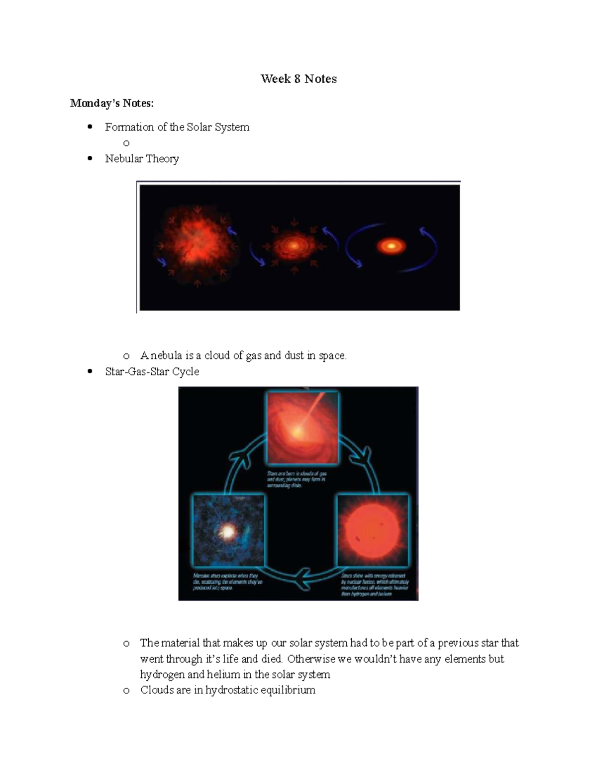 Solar System Formation & Dating Methods: Week 8 Notes - Studocu