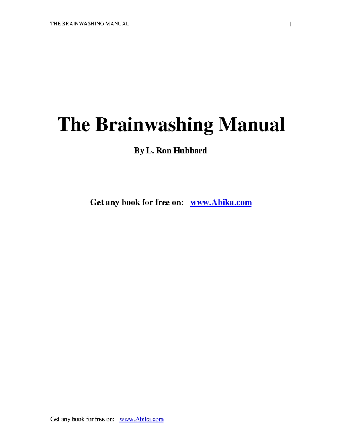 Synthesis of Psychopolitics: The Brainwashing Manual Overview - Studocu