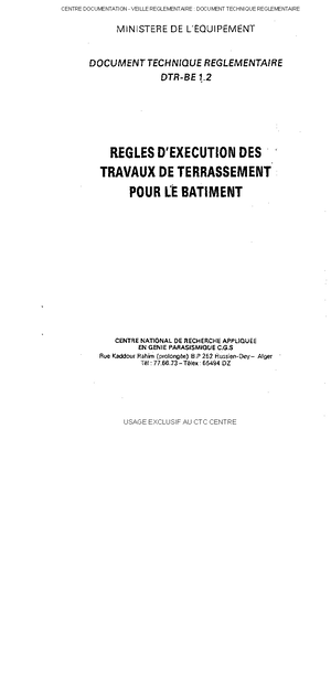 DTU 13 - Règles pour le calcul des fondations superficielles - Document : Règles DTU 13 (DTU ...