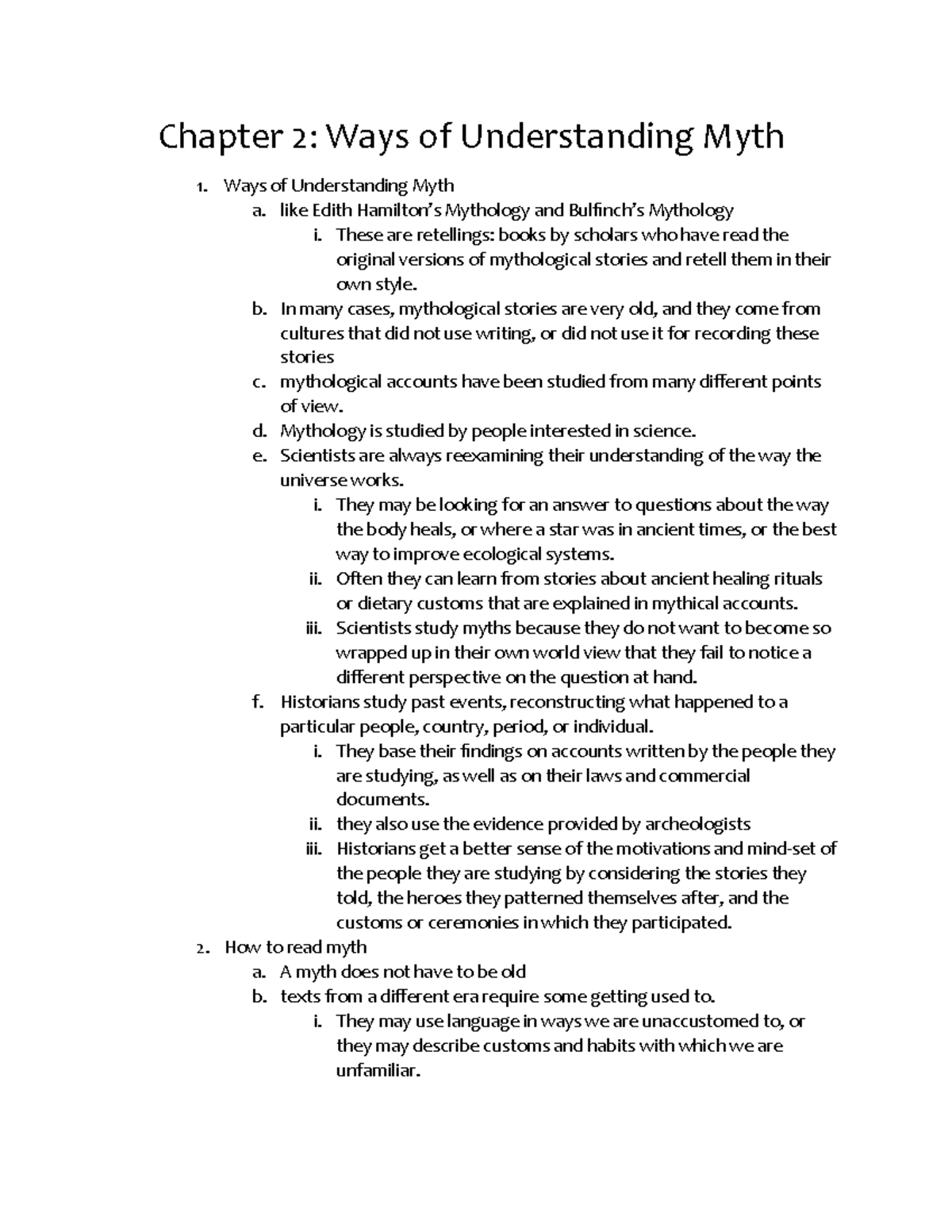 HUM1015 - Chapter 2: Understanding and Reading Myth Interpretations ...