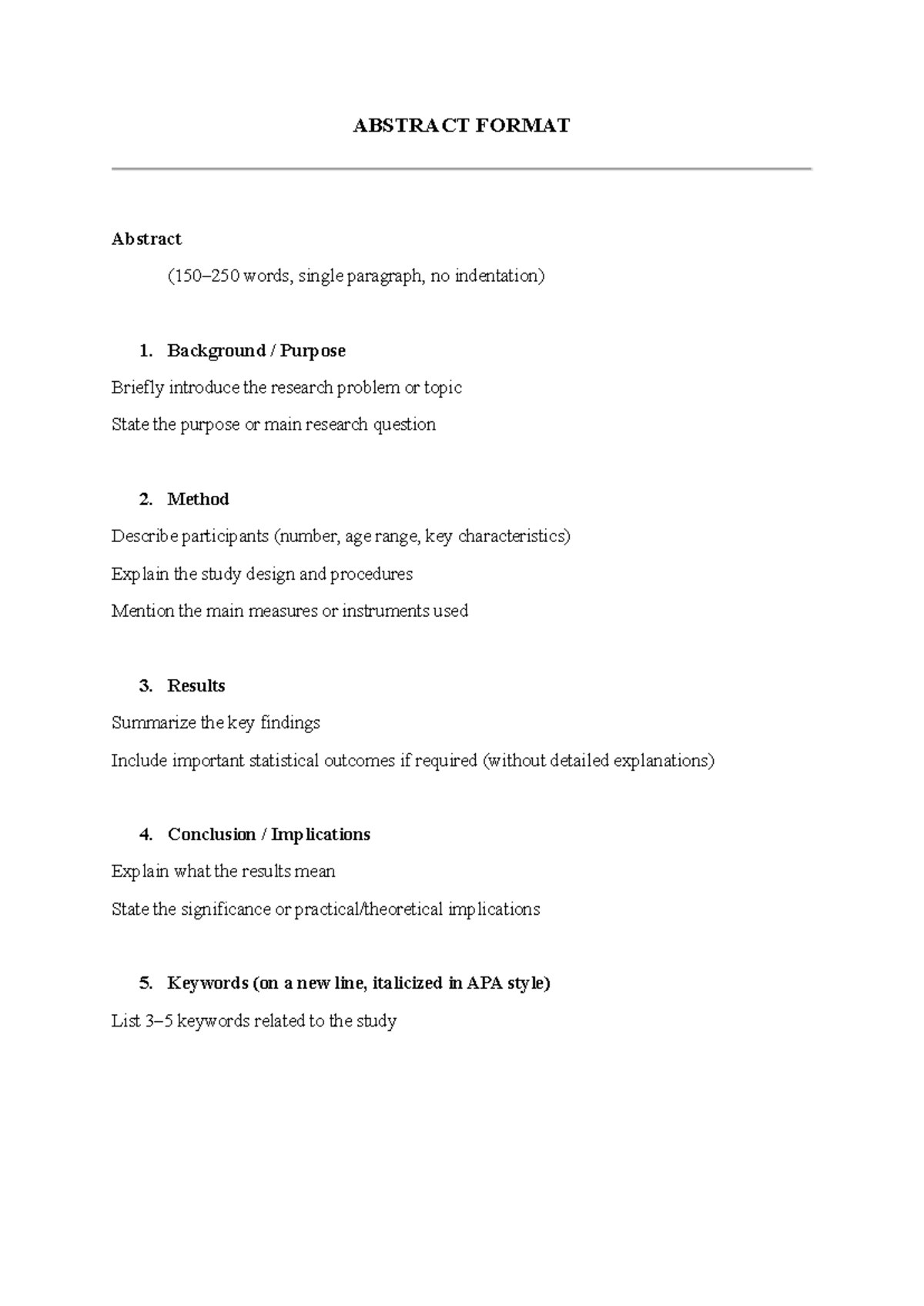 RESEARCH PAPER FORMAT (APA STYLE) GUIDELINES - Studocu