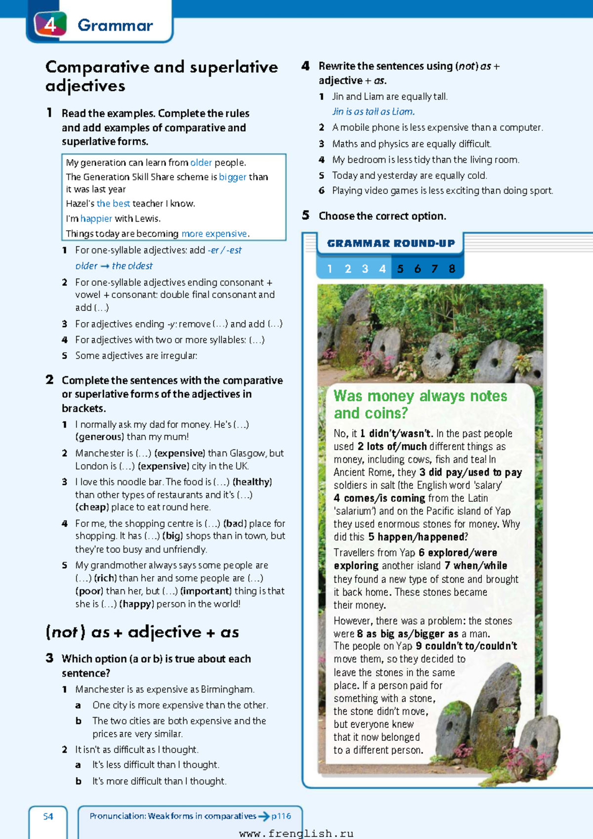 4 Grammar: Comparative and Superlative Adjectives - Lesson Notes - Studocu
