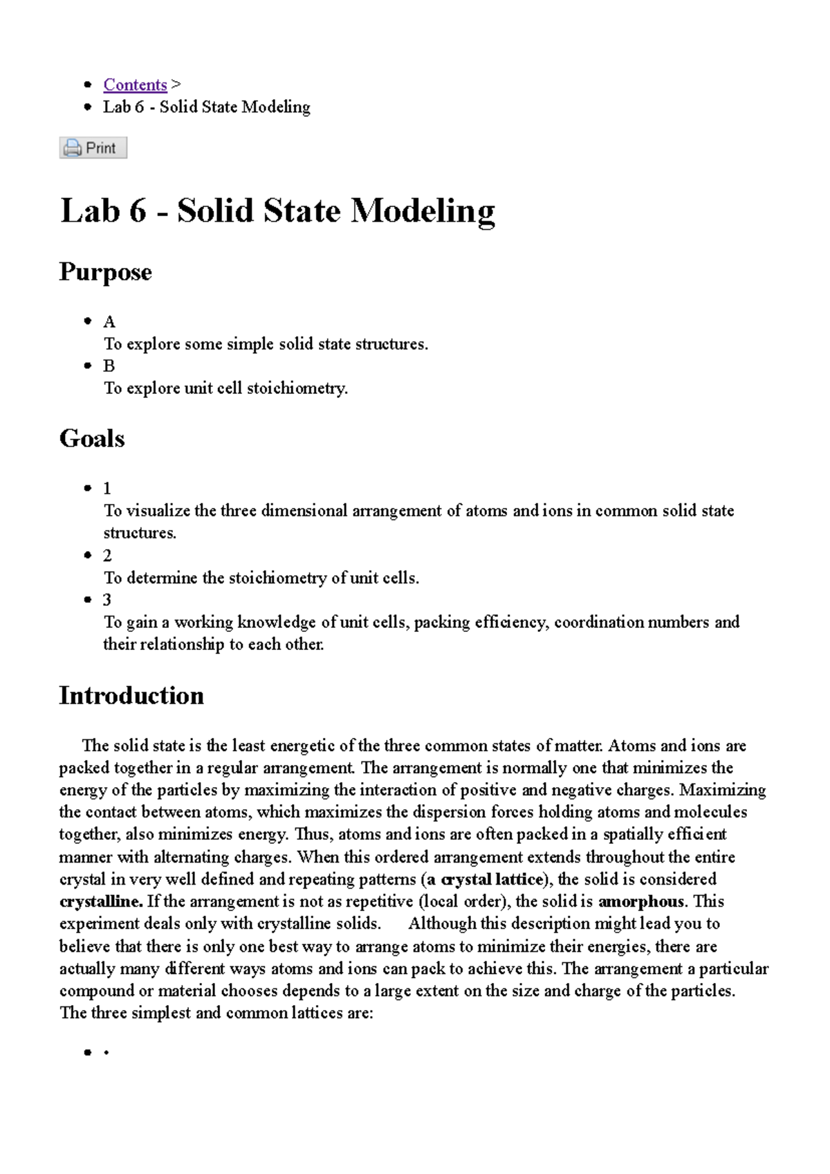 Lab 6 - Solid state modeling: Exploring unit cell structures and ...