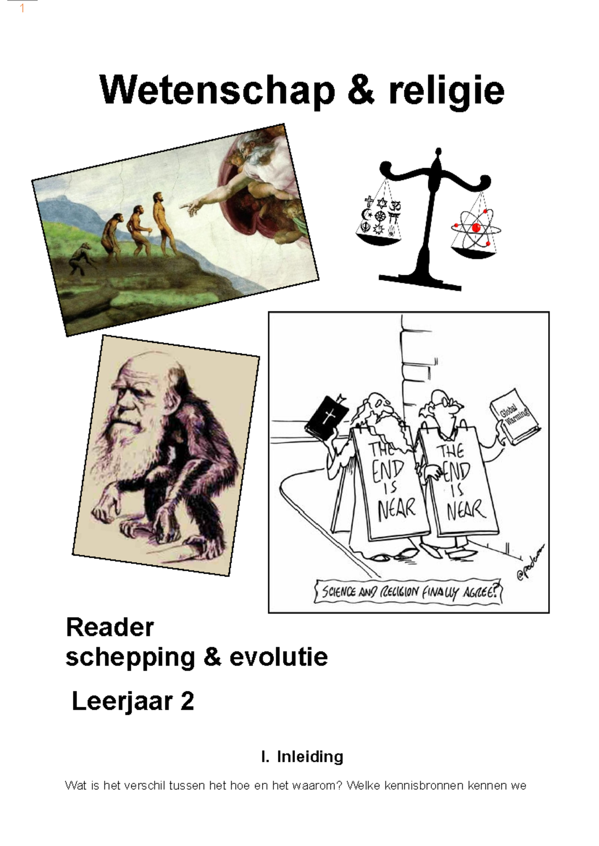 Reader Wetenschap & Religie: Schepping en Evolutie (Leerjaar 2 ...