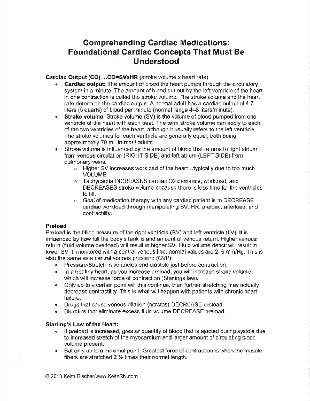 Cardiac medications given by nurses - Comprehending Cardiac Medications ...