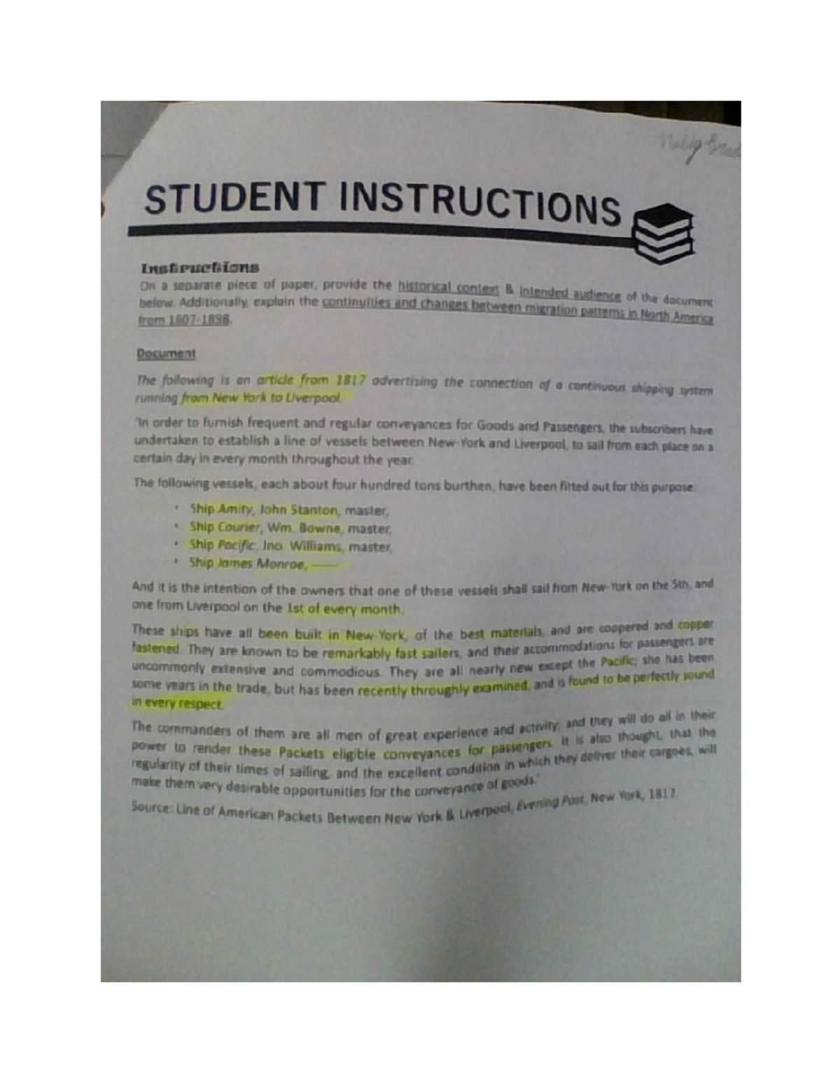 Document Questions APWH - Valid that STUDENT INSTRUCTIONS Instructions ...