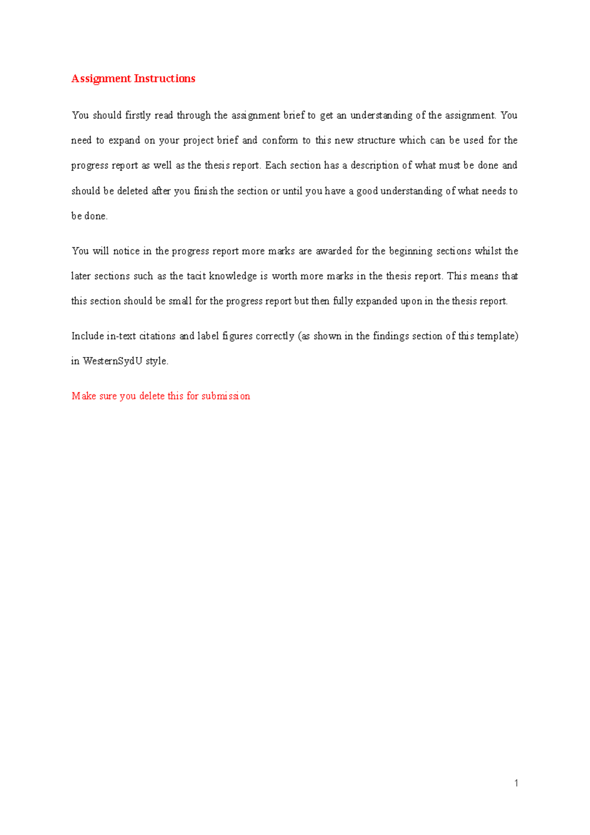 300536 Progress Report and Thesis Report Template - Assignment ...