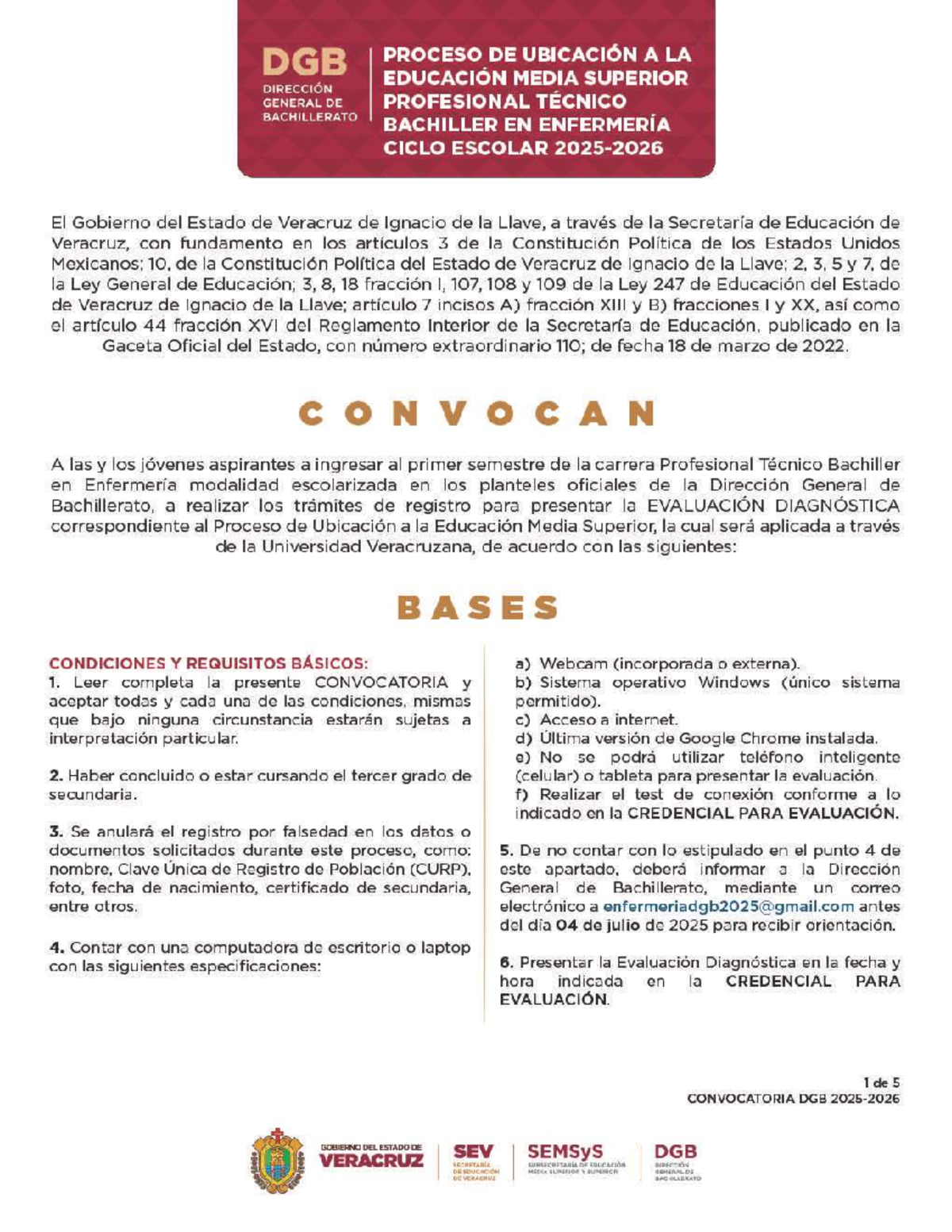 Convocatoria DGB 2025: Proceso de Registro para Bachillerato en Enfermería - Studocu