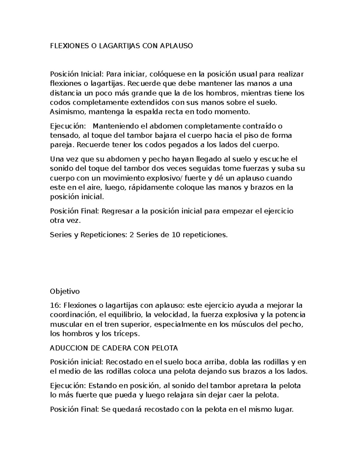 Ejercicios Gimnasia - aeeeeee - FLEXIONES O LAGARTIJAS CON APLAUSO ...