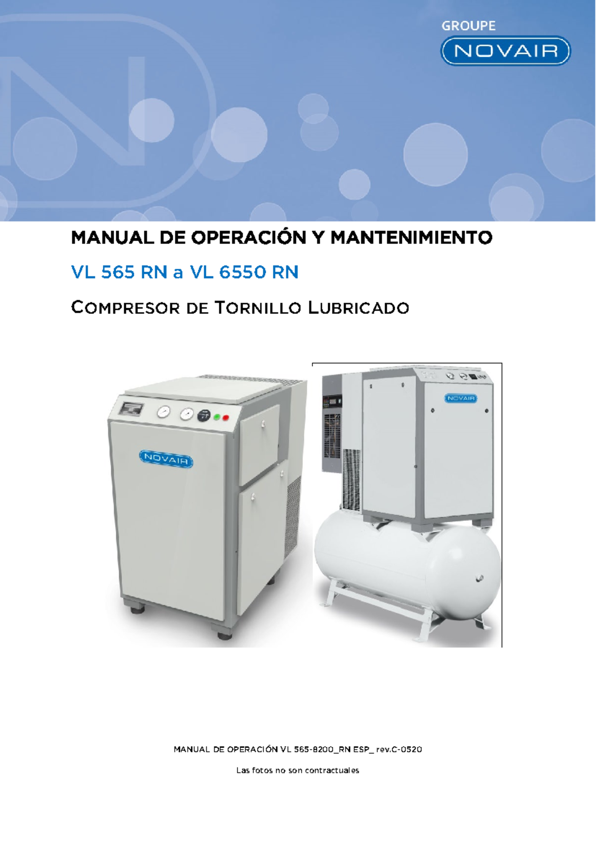 Manual de Instrucciones de Operación y Mantenimiento VL 565-6550 RN ...