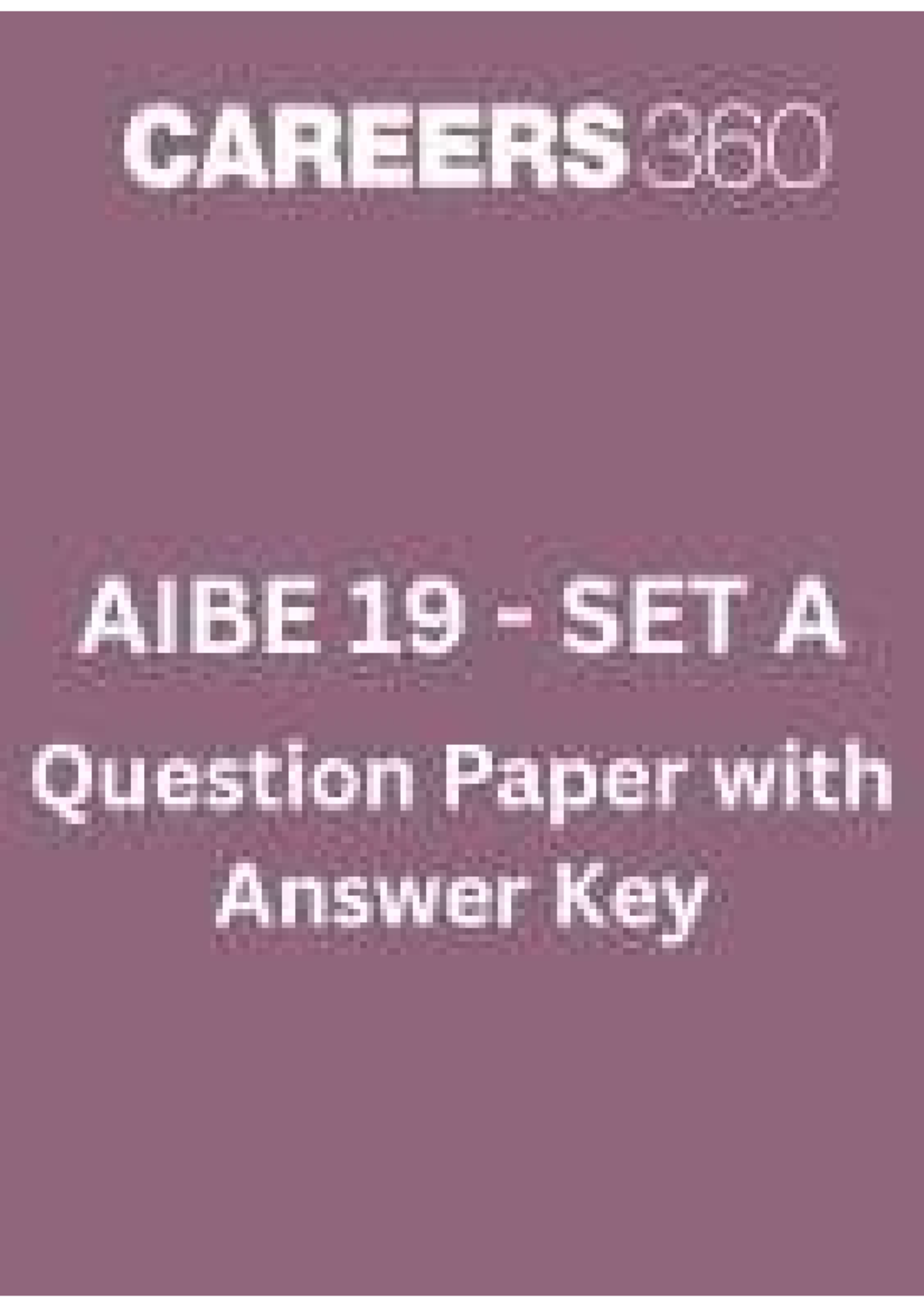 AIBE 19 Set A Question Paper & Unofficial Answer Key - Studocu