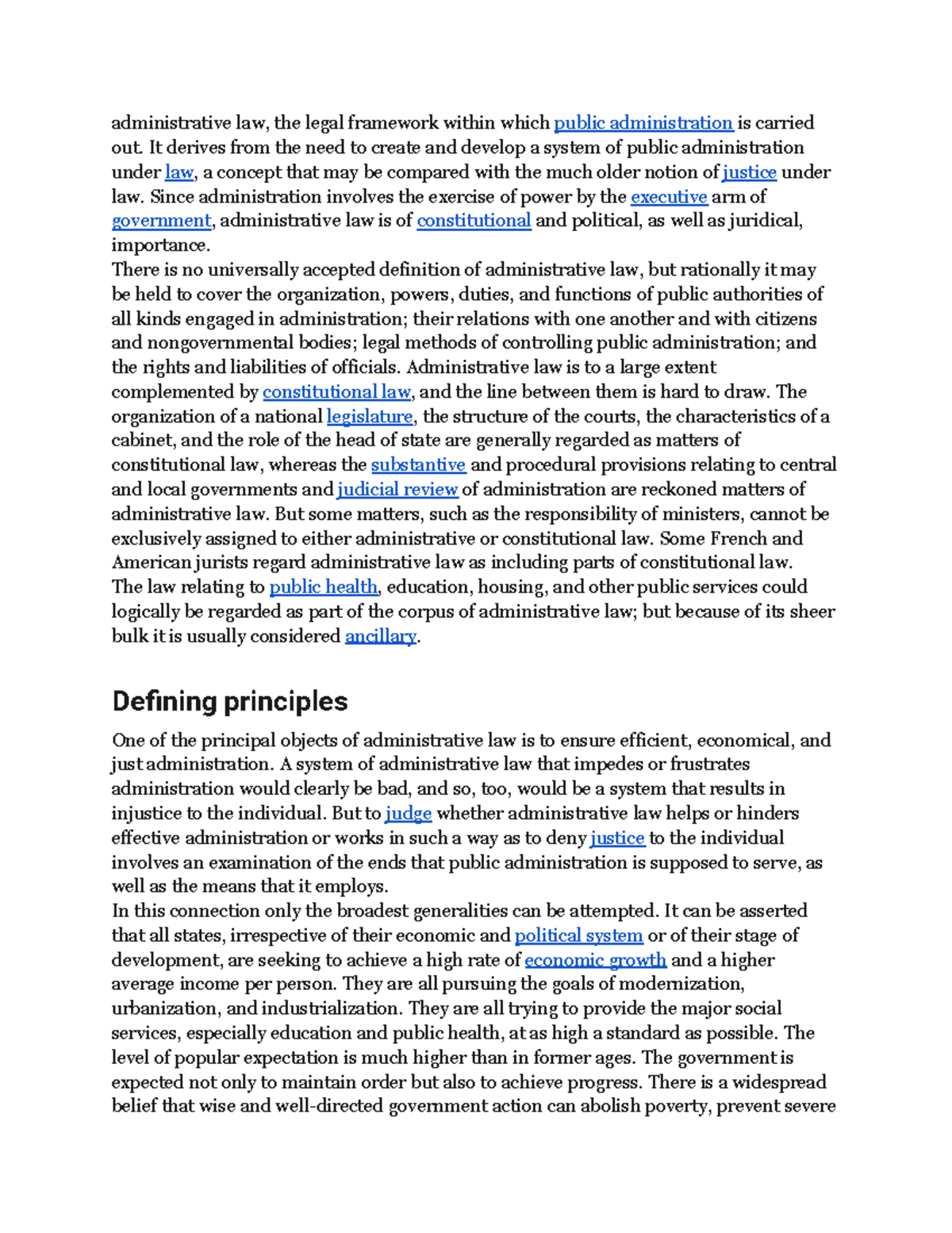 Administrative Law - Class Notes - administrative law, the legal ...