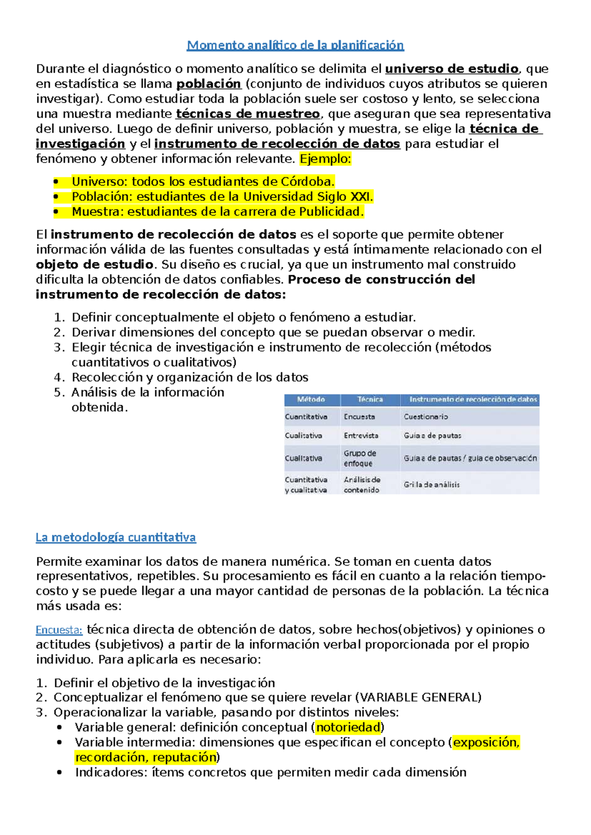 Resumen Módulos 3 y 4: Metodología de Investigación y Análisis - Studocu