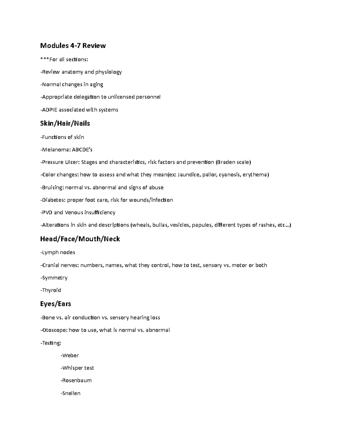 NUR 215 Exam 2 Study Guide: Infection Control & Nursing Fundamentals ...