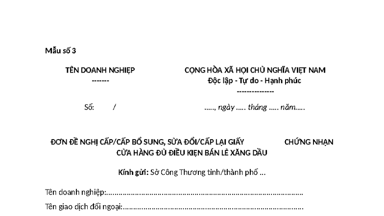 Mus3 - không có giải thích gì nhiều - Mẫu số 3 TÊN DOANH NGHIỆP - CỘNG ...