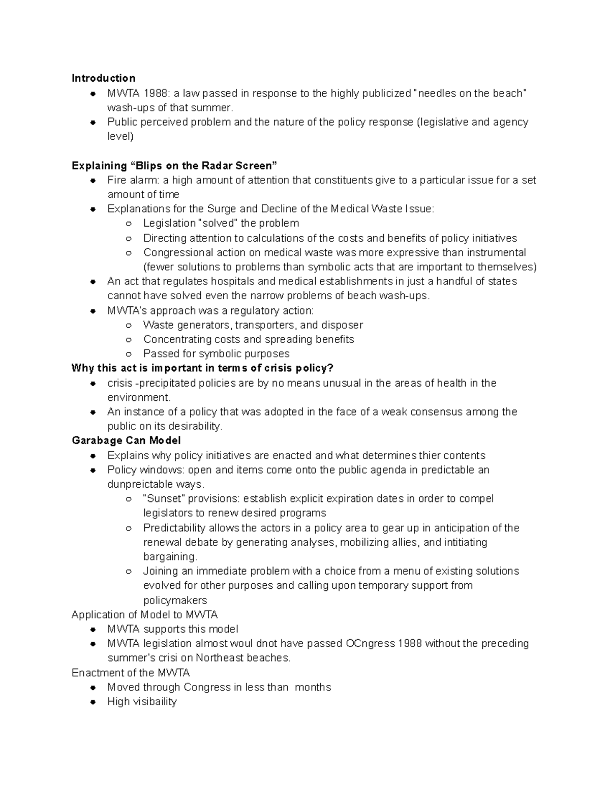 MWTA 1988: Analysis of the Medical Waste Tracking Act Case Study - Studocu