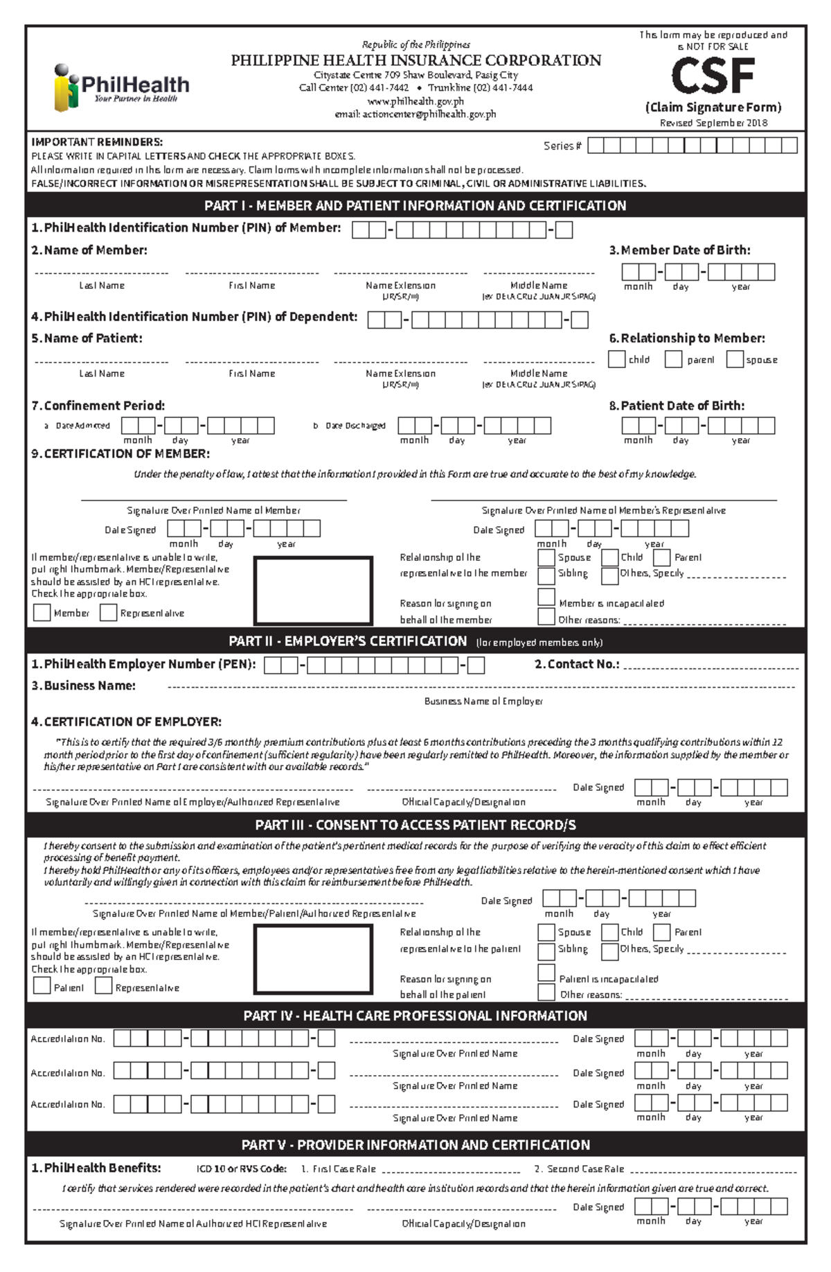Claim Signature Form 2018 - Republic of the Philippines PHILIPPINE ...