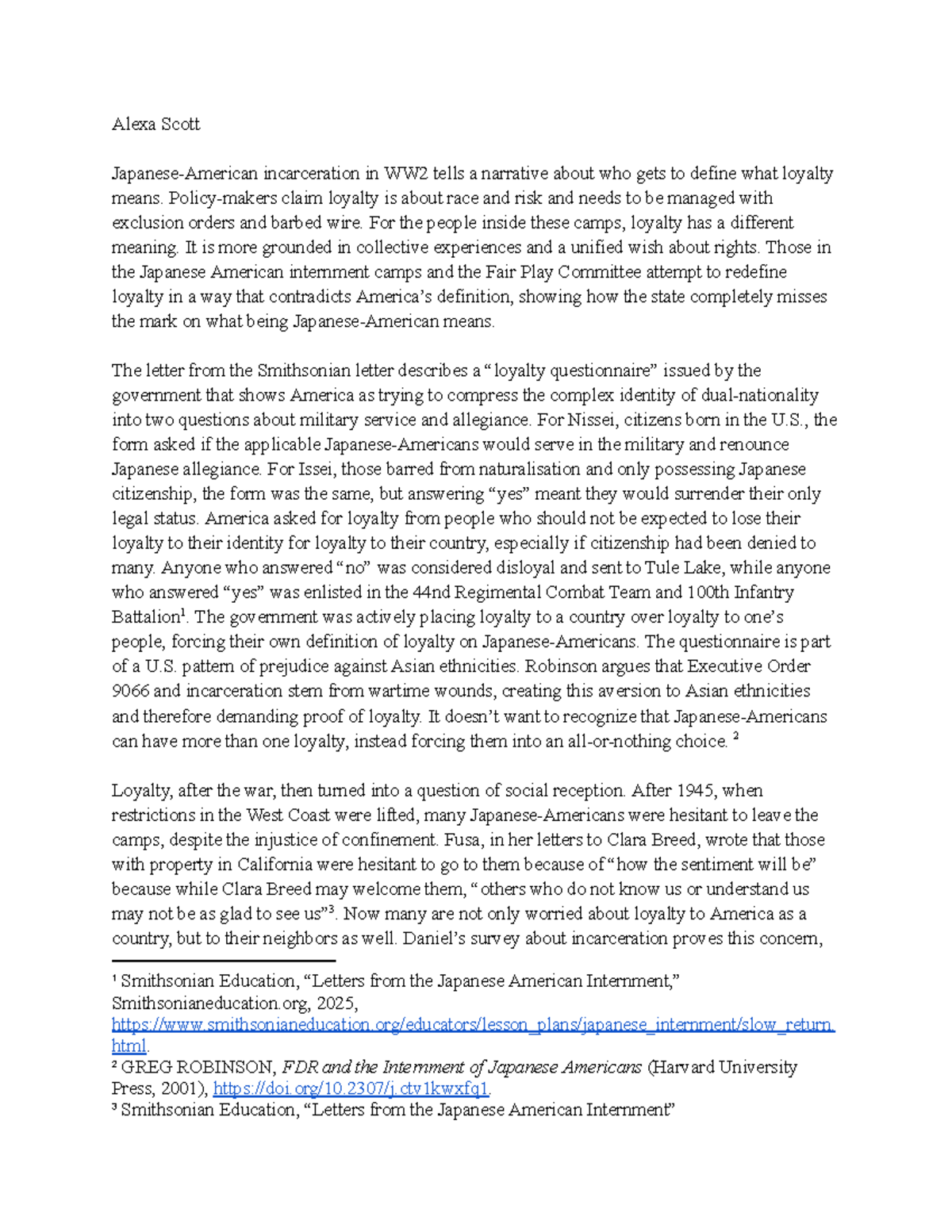 Incarceration and Loyalty: Japanese American Perspectives in WW2 - Studocu