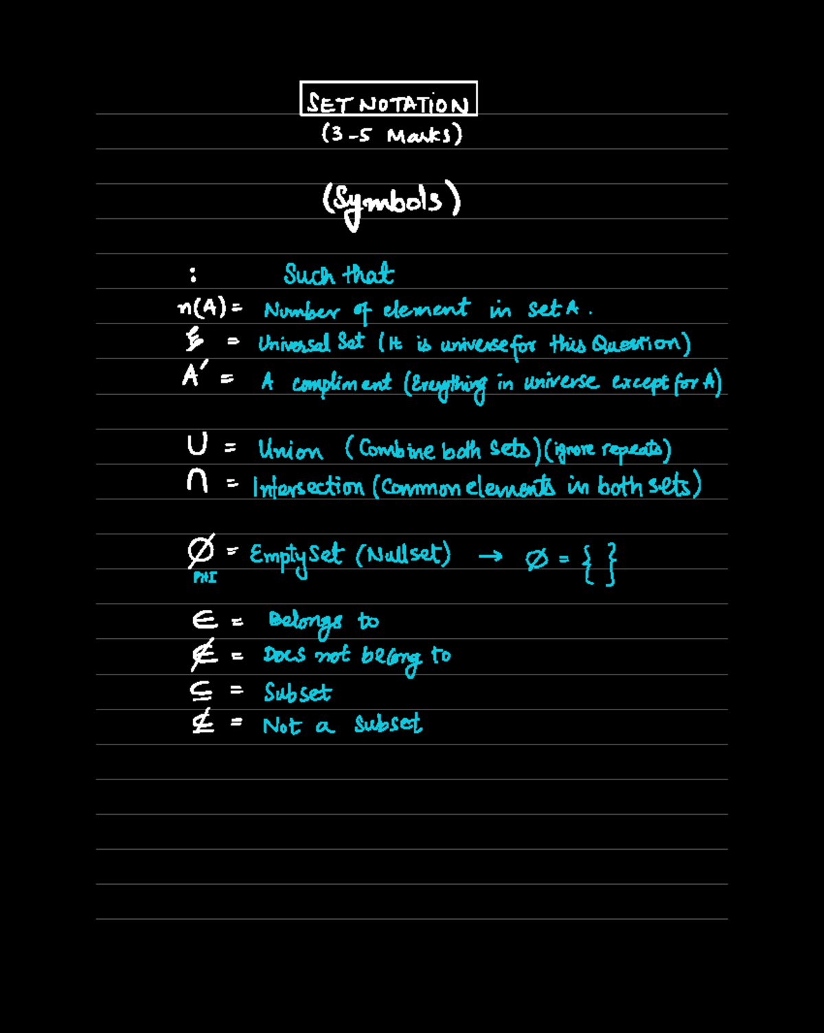 SET Notation & Venn Diagrams: Shading Techniques & Scenarios - Studocu